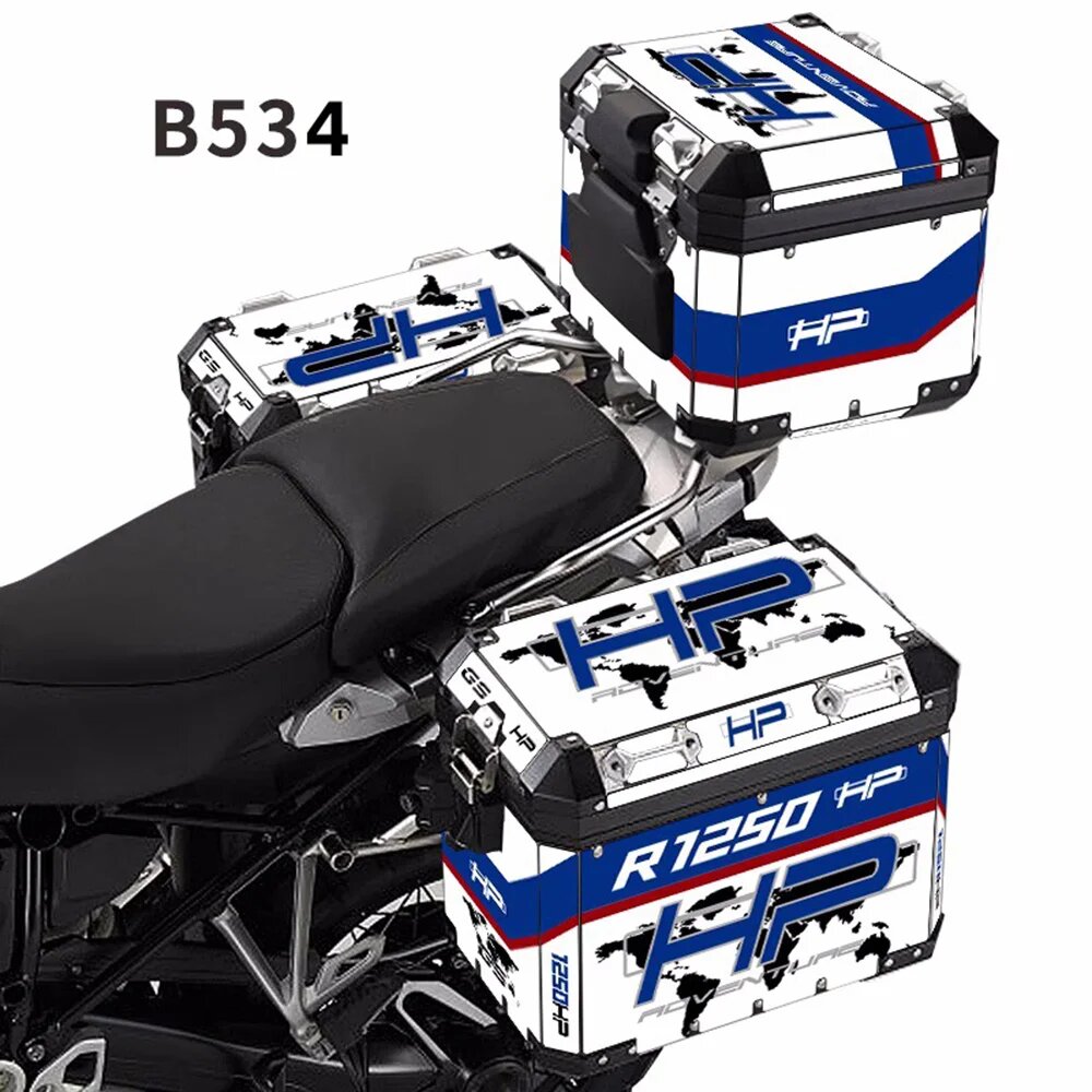 Наклейки на кофр BMW R1250GS B534, темно-синий