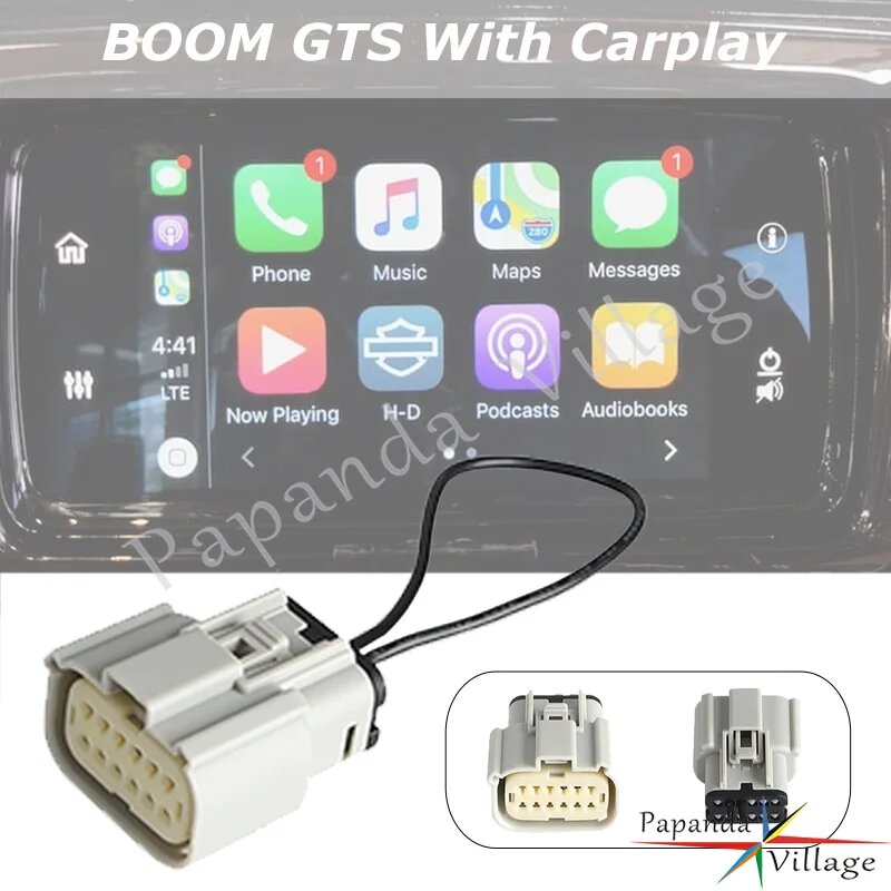 Коннектор-переходник CarPlay для Harley Touring Road 2019-2023, Glide Street Glides 2019-2020 с радио BOOM GTS