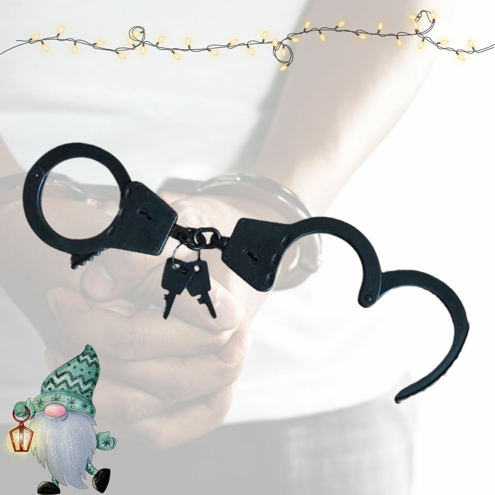 Наручники БРС-2 оксидированные (вороненые) черные, 2 ключа