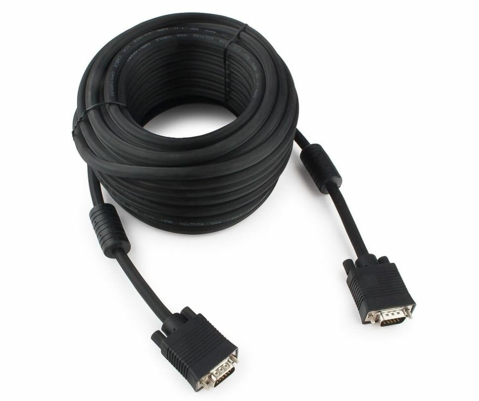 Кабель VGA Cablexpert CC-PPVGA-20M-B, 20m, ферритовые кольца