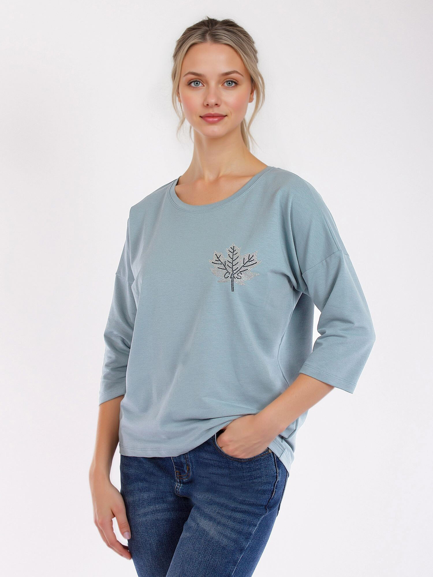 Лонгслив рукав 3/4 , с принтом