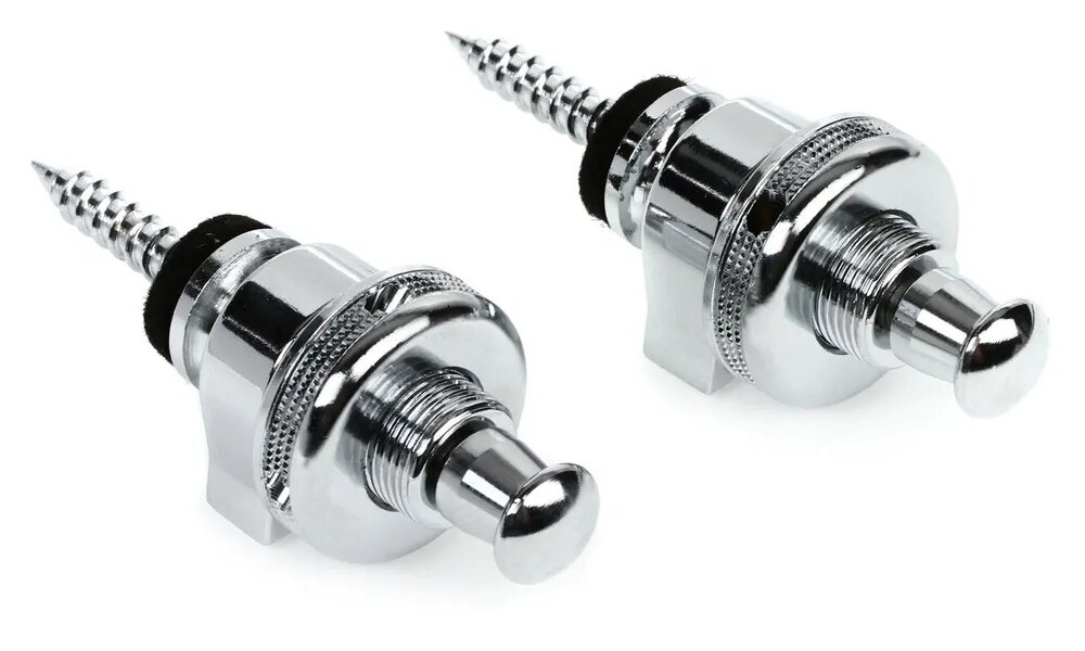 Стреплоки Schaller Security Locks Хром для бас-гитары, хром, крепление для ремня — фото 1