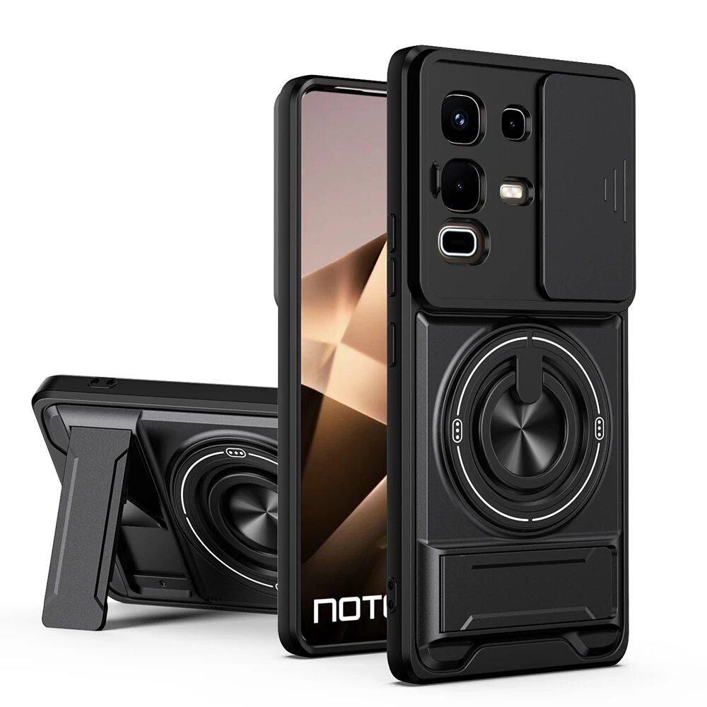 Магнитный чехол KEYSION для Infinix Note 50 4G 50 Pro+ 50S 50X 5G с защитой камеры, подставкой и противоударным покрытием
