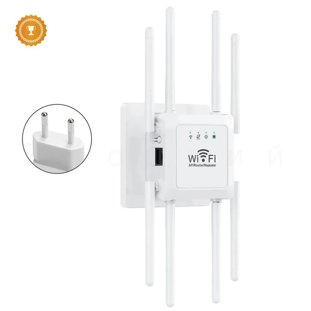 GM 8-антенный беспроводной ретранслятор Wi-Fi, усилитель сигнала 300 Мбит/с, вилка европейского стандарта