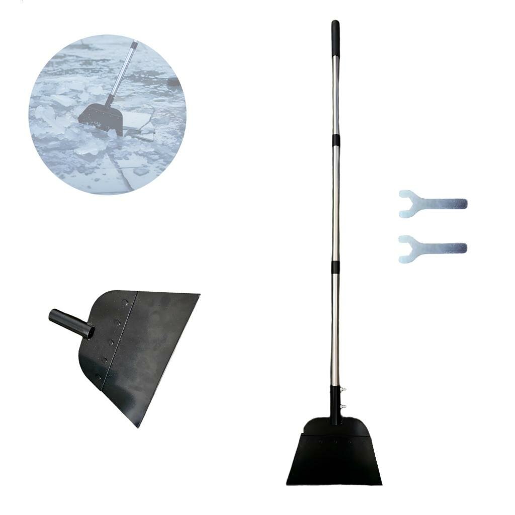 Стальной лопато-скребок для снега и льда