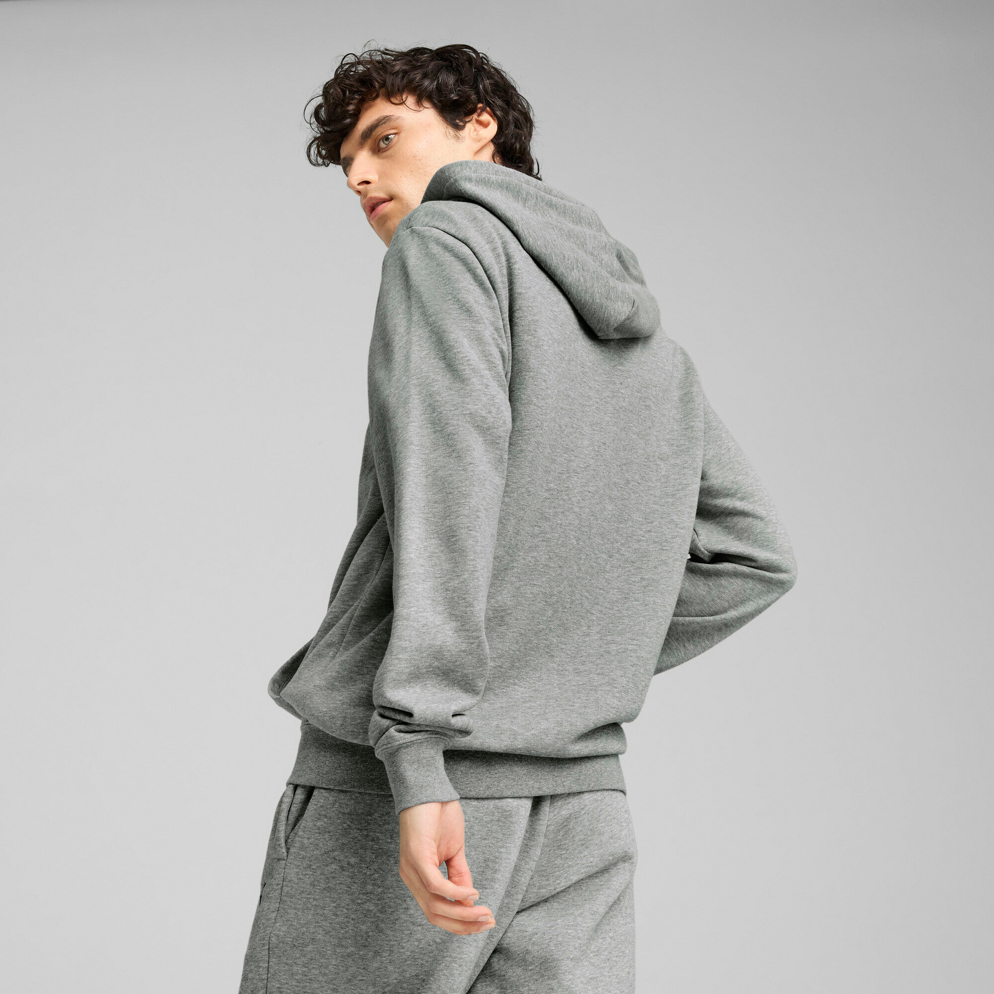 Толстовка PUMA ESS Full-Zip Hoodie, размер L, , серый камень — фото 1