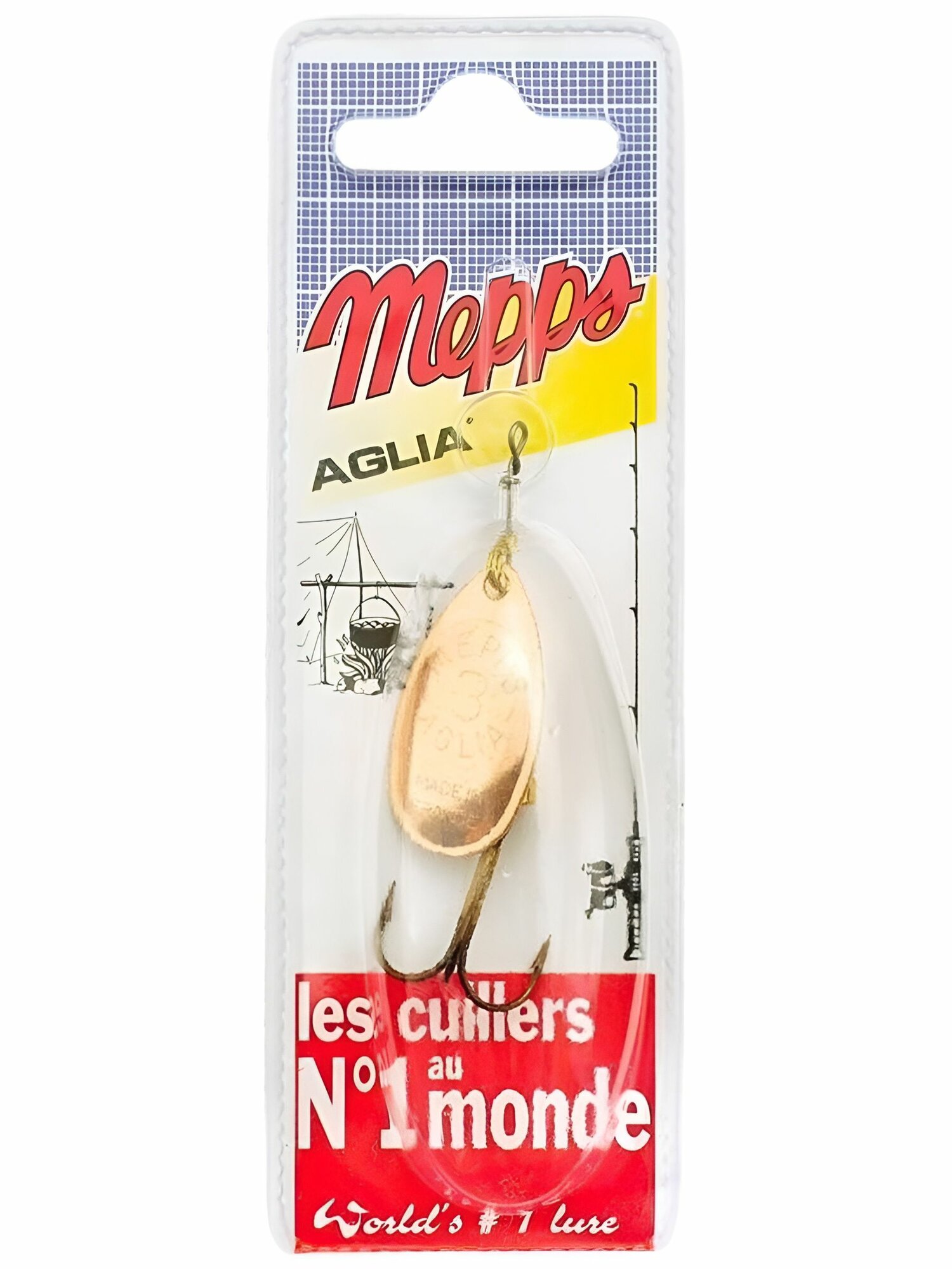 Блесна для рыбалки вращающаяся MEPPS "Aglia CU" №2 (4,5г) блистер