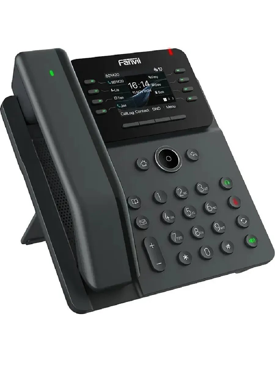 Телефон VoiceIP Fanvil V62 Pro 12 линий SIP, 2х10/100/1000, 2,8" цветной дисплей, 15 DSS клавиш, беспроводная трубка