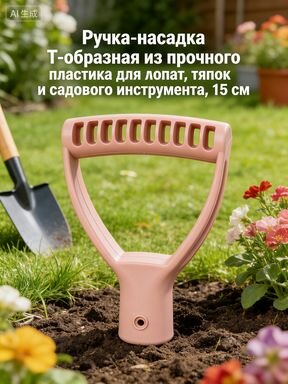 Т-образная усиленная ручка, подходит для различных садовых инструментов, длина 15 см, предназначена для лопат, мотыг и других инструментов