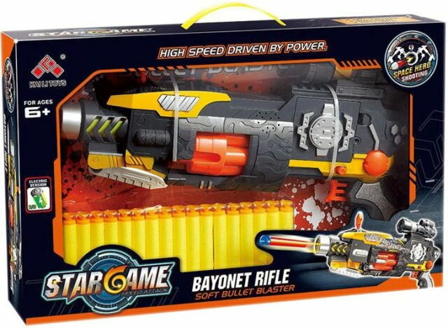 Бластер с мягкими пулями 18 шт, звук SB416 с 6 лет