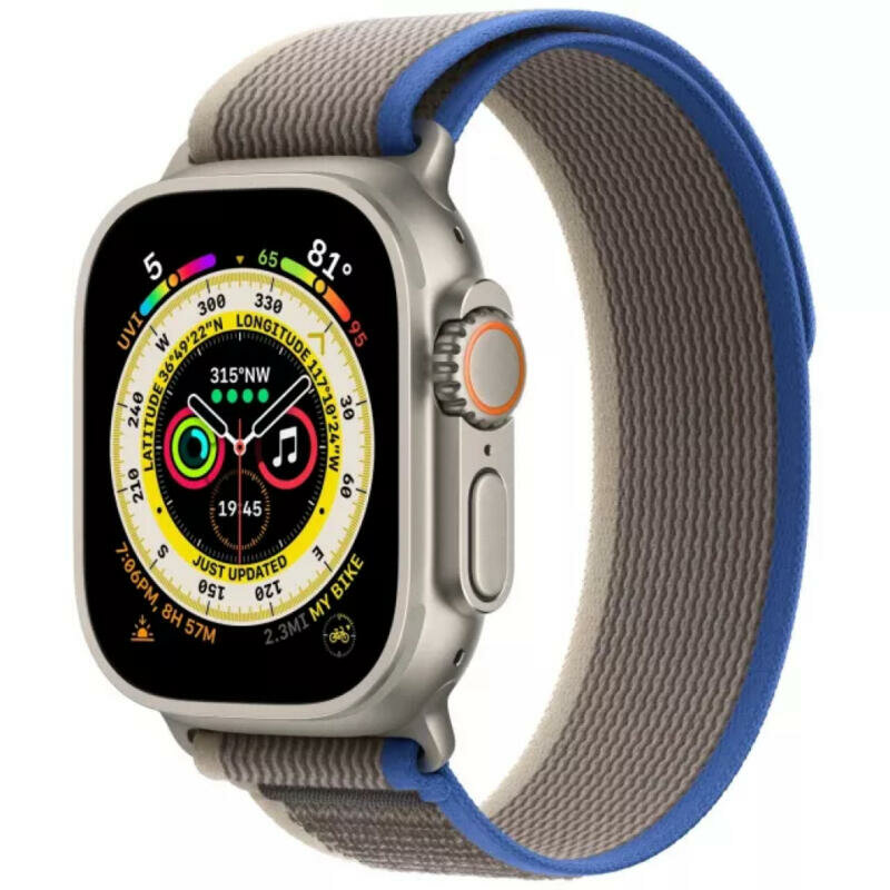 Часы Apple Watch Ultra 2 49mm Titanium Case With S/M Blue/Gray Trail Loop