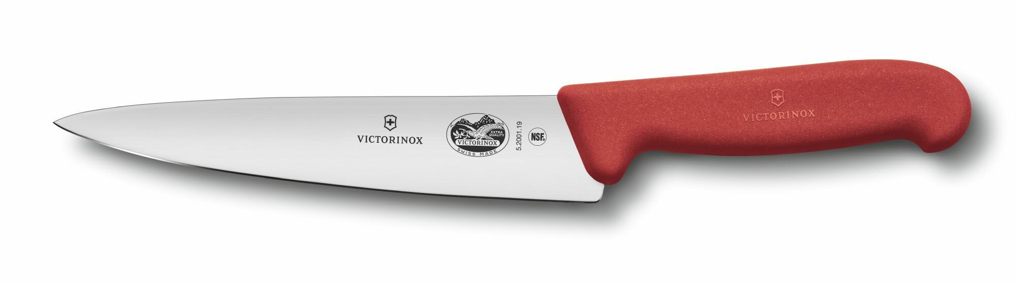 Нож разделочный VICTORINOX Fibrox, с лезвием 25 см, красный, 5.2001.25