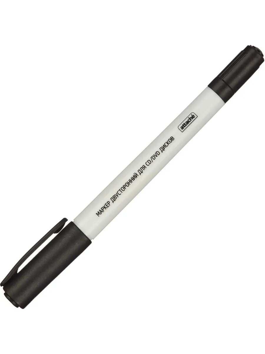 Двусторонний маркер для CD, черный, 0,5/1,2 мм