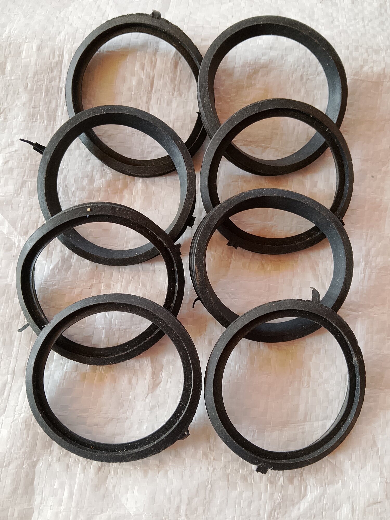 Кольцо уплотнительное D 50 мм, чёрное, резина в комплекте 8 штук.