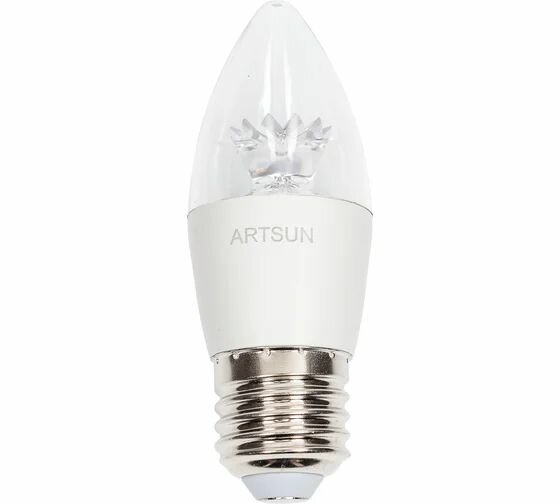 Лампа светодиодная ARTSUN LED B35 CR-7W E27 3000K