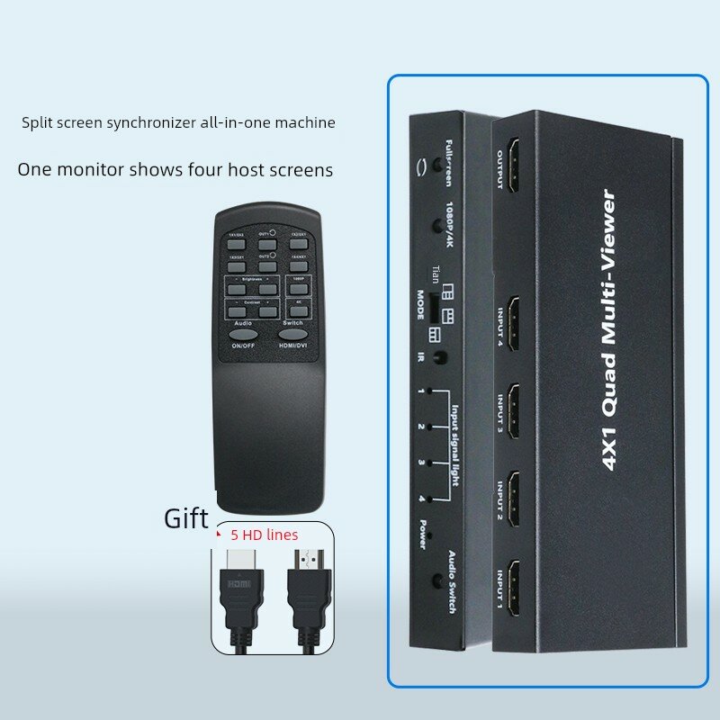 HDMI 4-портовый сплиттер для распределения видео для ПК, игр и двухмониторной конфигурации