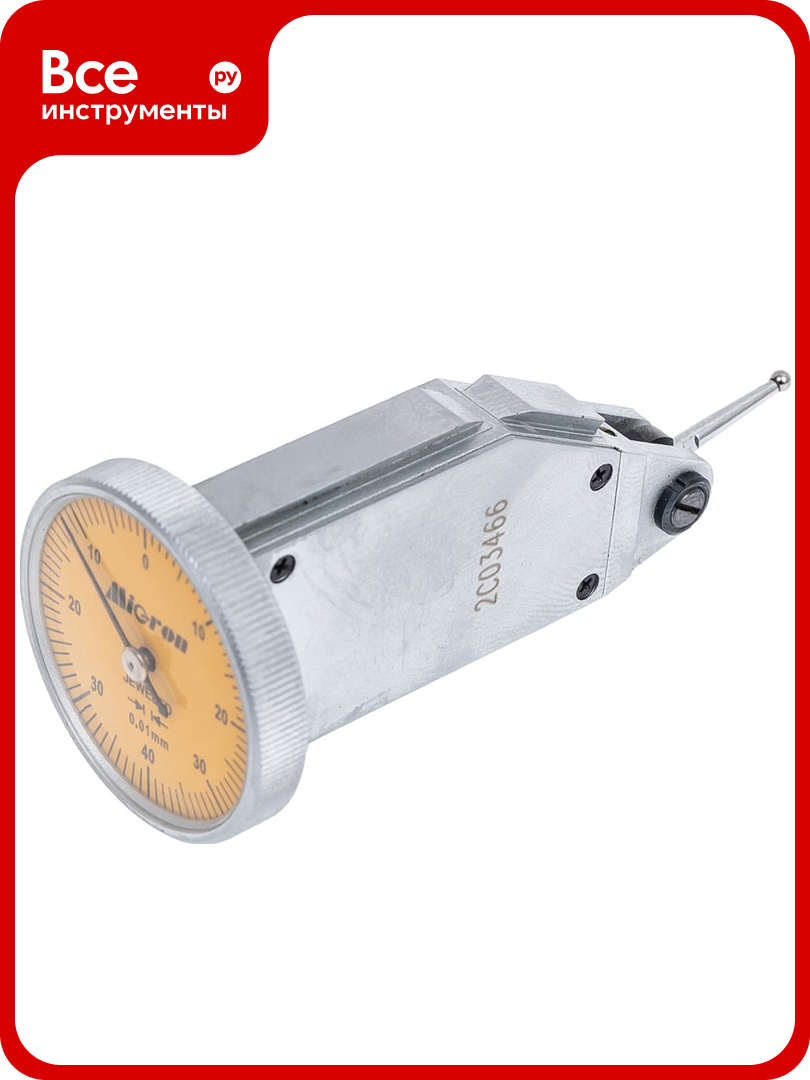 Рычажно-зубчатый торцевой индикатор Micron ИРТ 0-0.8 0.01 МИК 43462 профессиональный индикатор с пазом ласточкин хвост