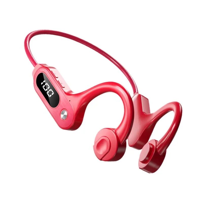 Розовые наушники костной проводимости Bluetooth 5.3 V30 red