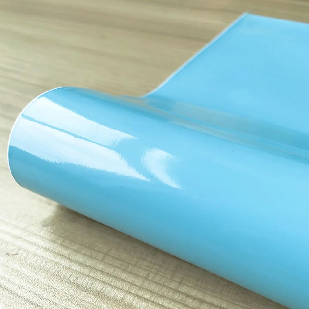 Виниловая пленка самоклеящаяся голубая Sku Blue 30x100 см