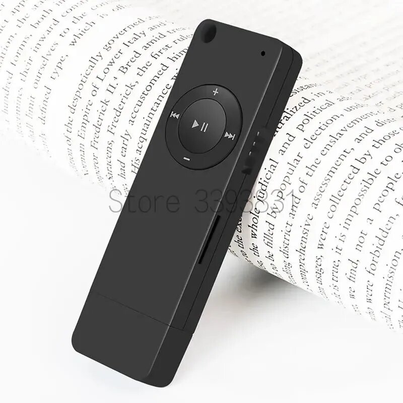 MP3-плеер MP302 для прослушивания музыки, встроенный динамик, Bluetooth, черный