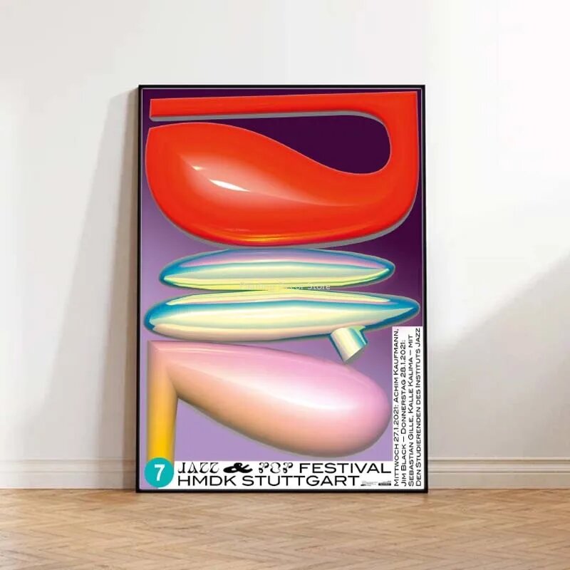 Постер на холсте 30x42см, цвет 3, без рамки