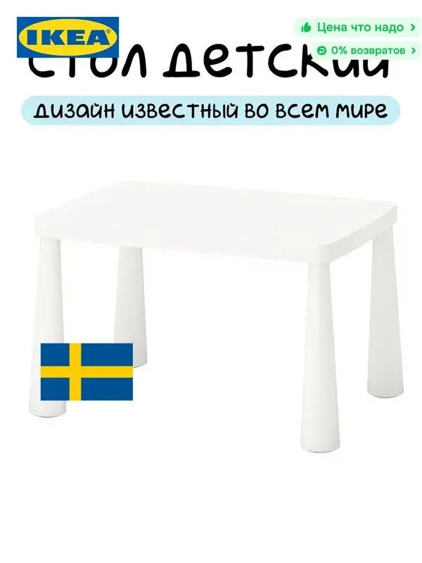 IKEA Детский стол,77х55х48см