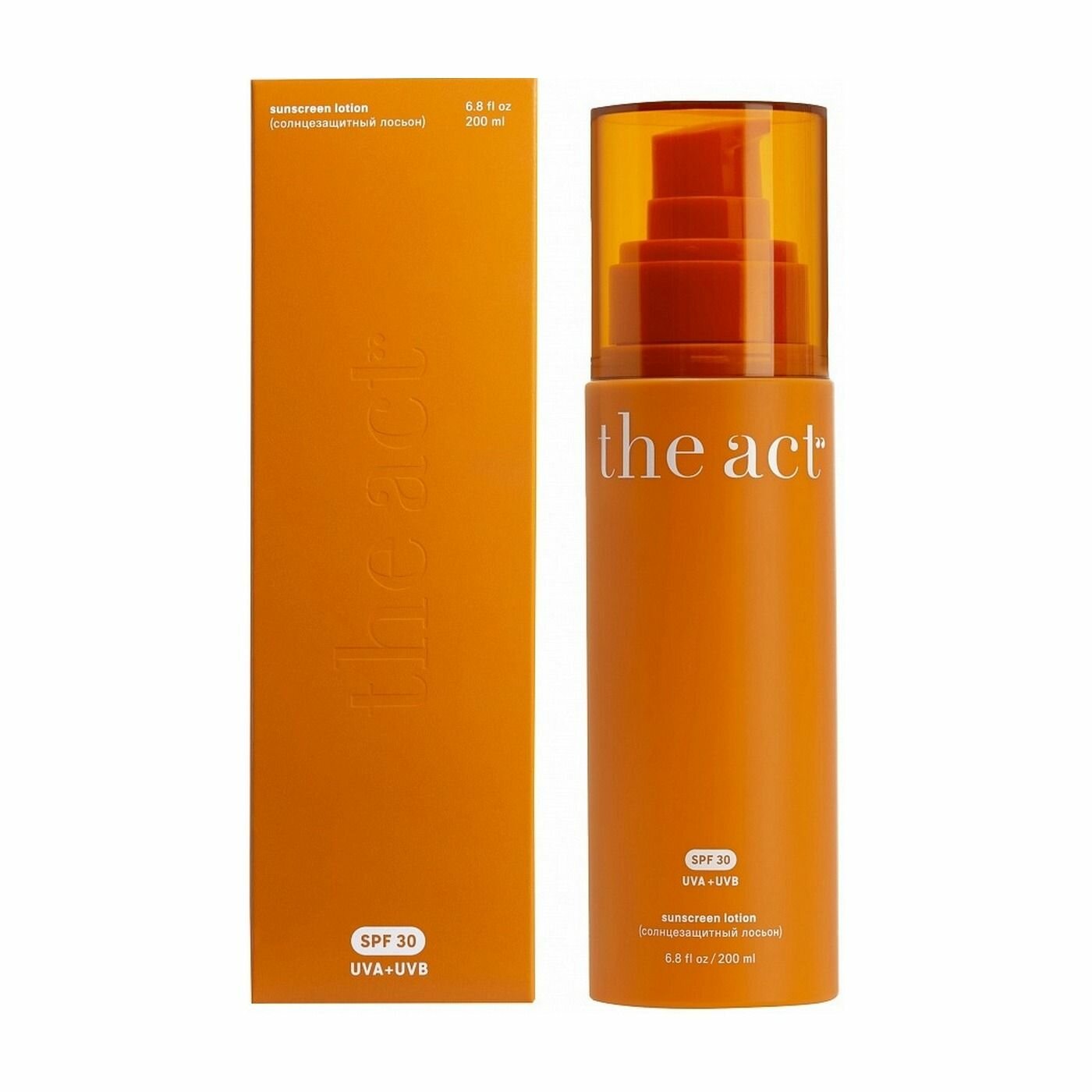THE ACT Лосьон для тела Lotion sunscreen солнцезащитный SPF 30, 200 мл