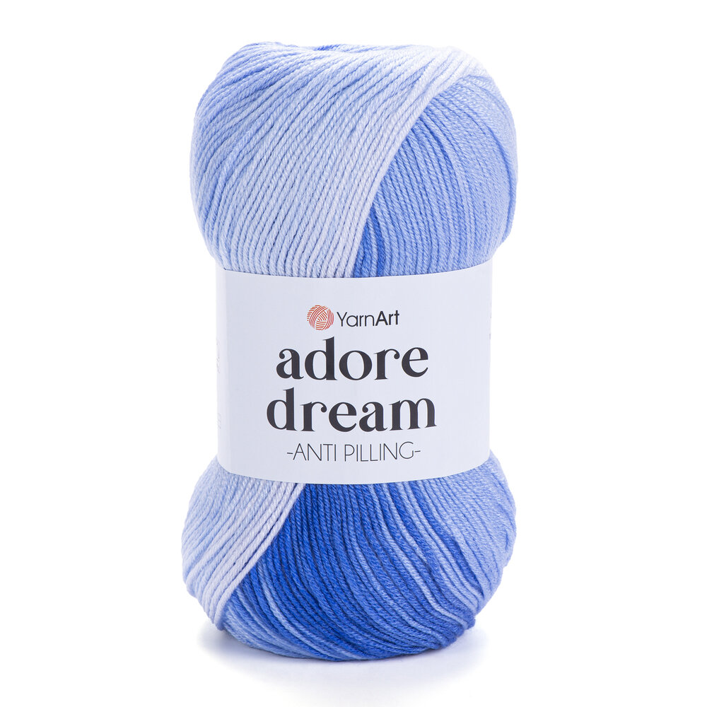 Пряжа для вязания YarnArt Adore Dream 1067 белый голубой 100 гр/280 м 100% антипилинг акрил