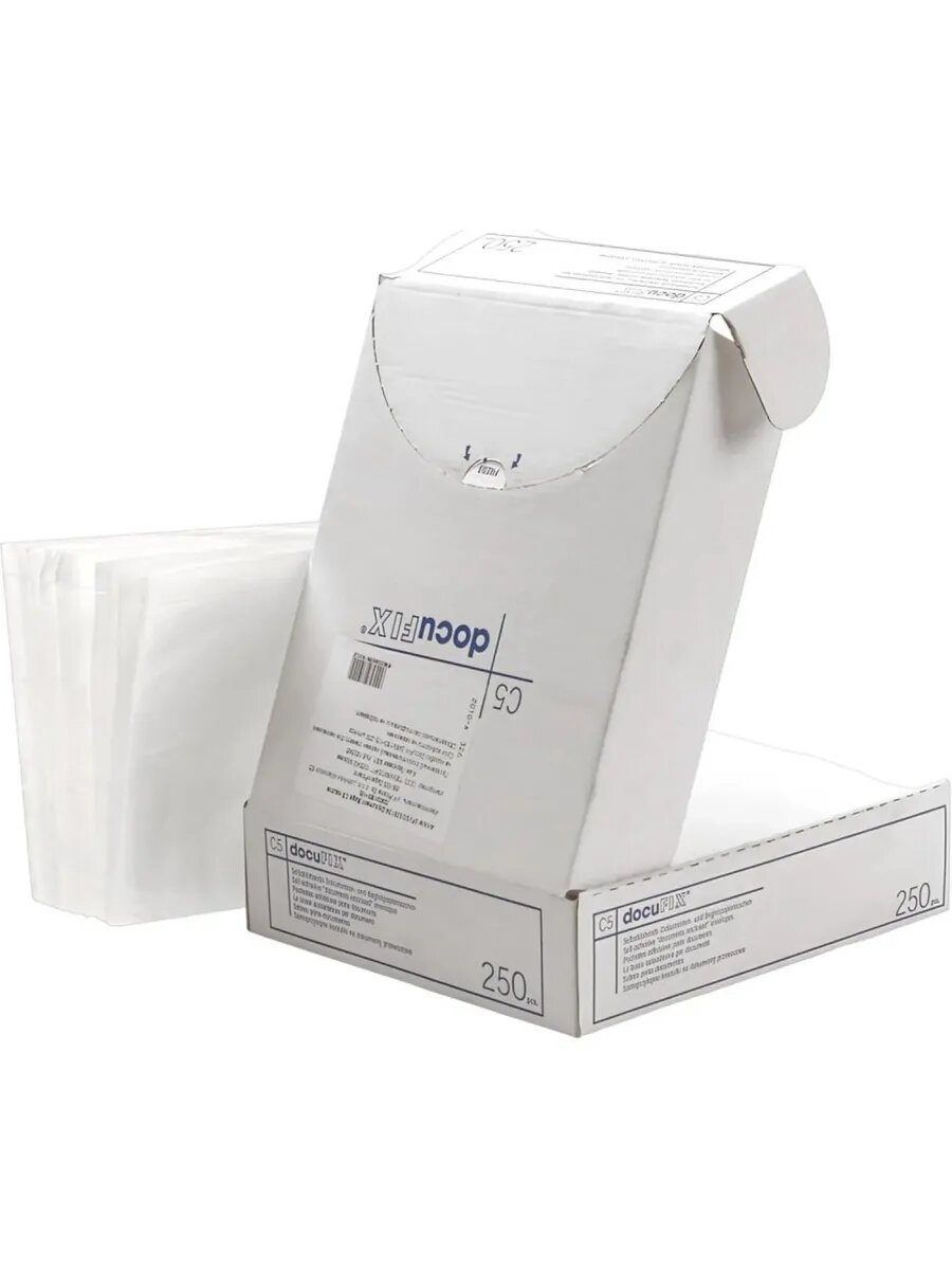Прозрачные пакеты для документов, 240х165 мм, 1000 шт