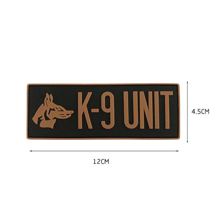 Тактический патч K9 UNIT коричневый, 12x4.5 см