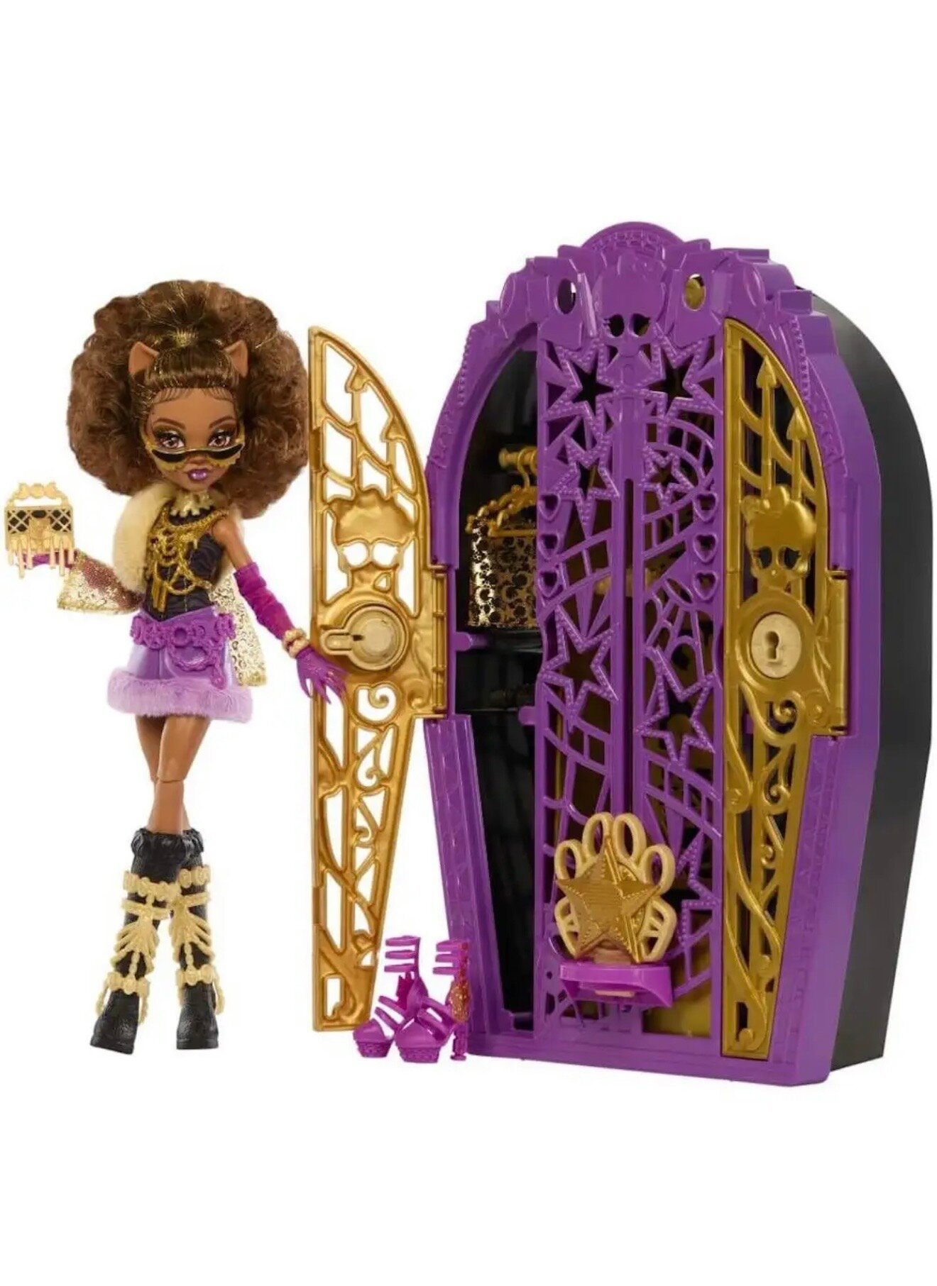 Кукла Mattel Monster High Таинственные друзья Клодин Вульф с аксессуарами JBG80, 19 сюрпризов