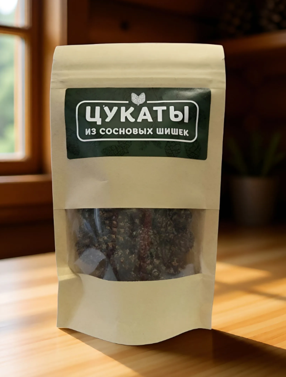 Цукаты "Самсонов и Партнеры", из сосновых шишек, ручная работа, 100г