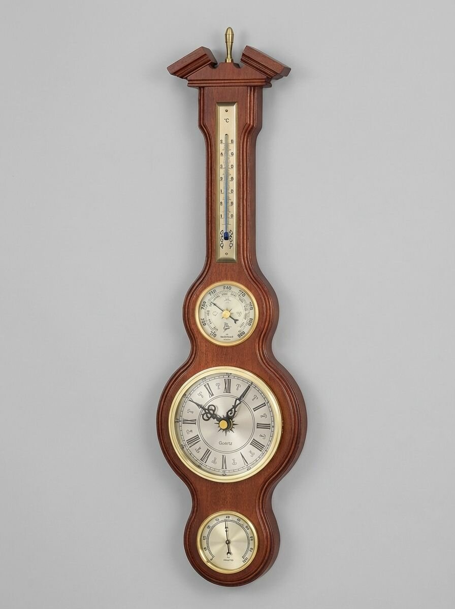 Метеостанция механическая БМ94040-ЧТГБ-М настенная. Массив бриг