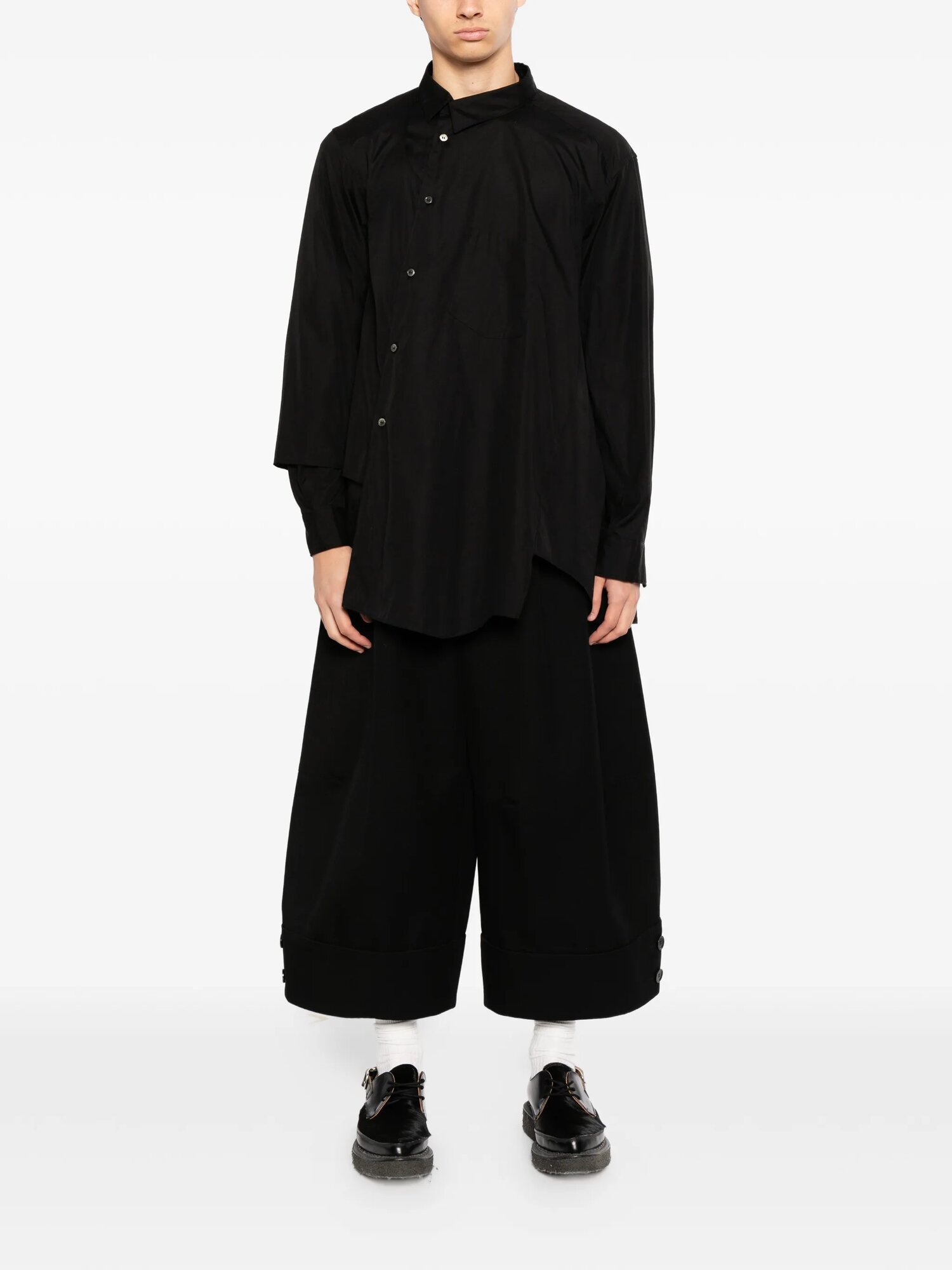 Рубашка COMME des GARCONS Asymmetric button shirt, размер M — фото 1