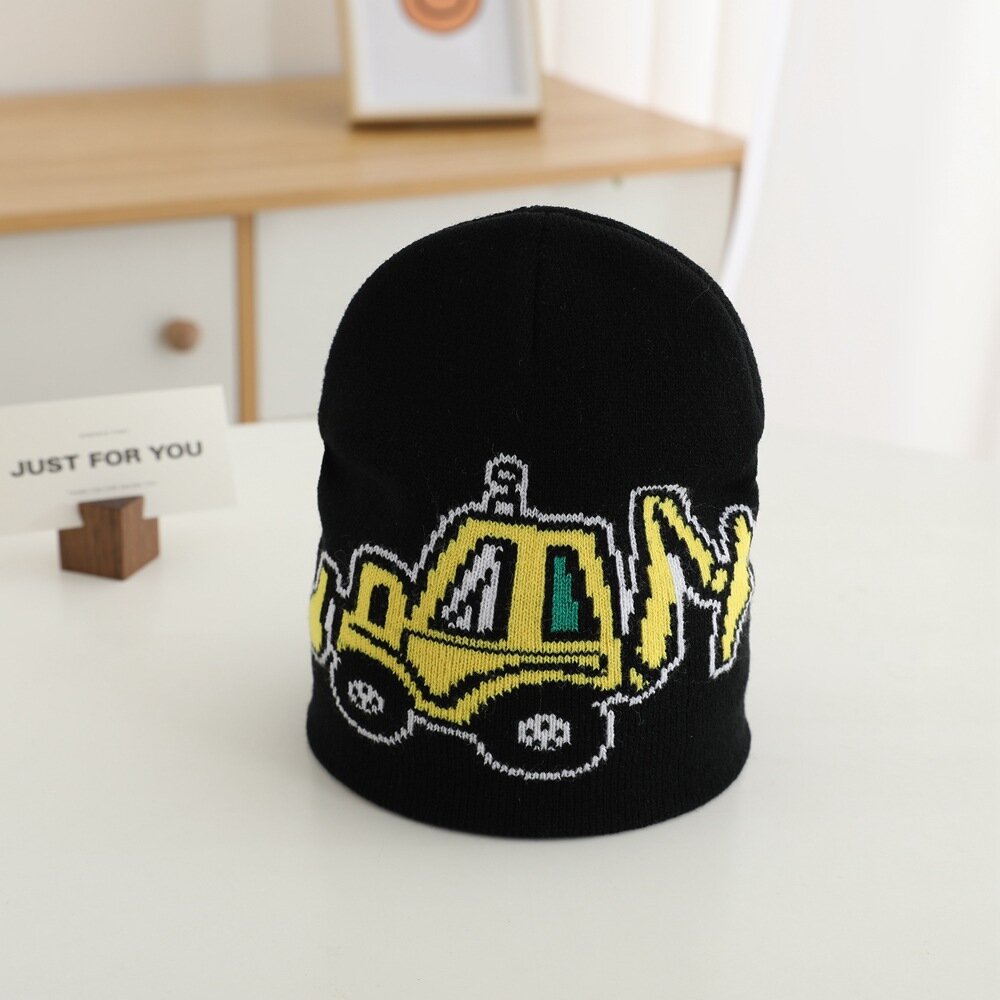 DIY Кепка Детская Экскаватор Вязаная Динозавр Бини Акрил