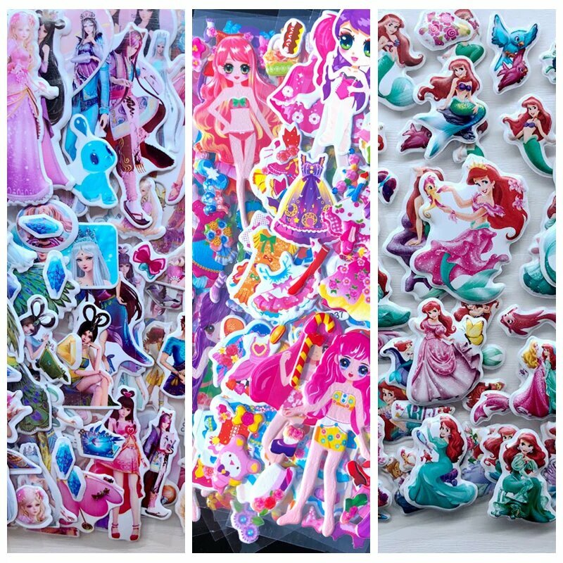 Набор из 36 стикеров с принцессами, русалками и Winx Club
