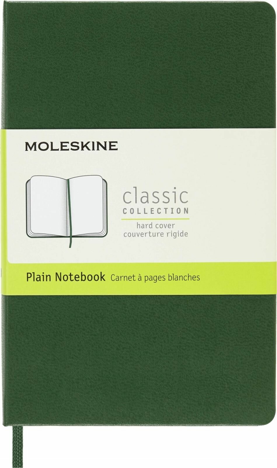 Блокнот Moleskine Classic Pocket 90х140 мм, 192 стр, нелинованный твердая обложка зеленая (QP012K15)