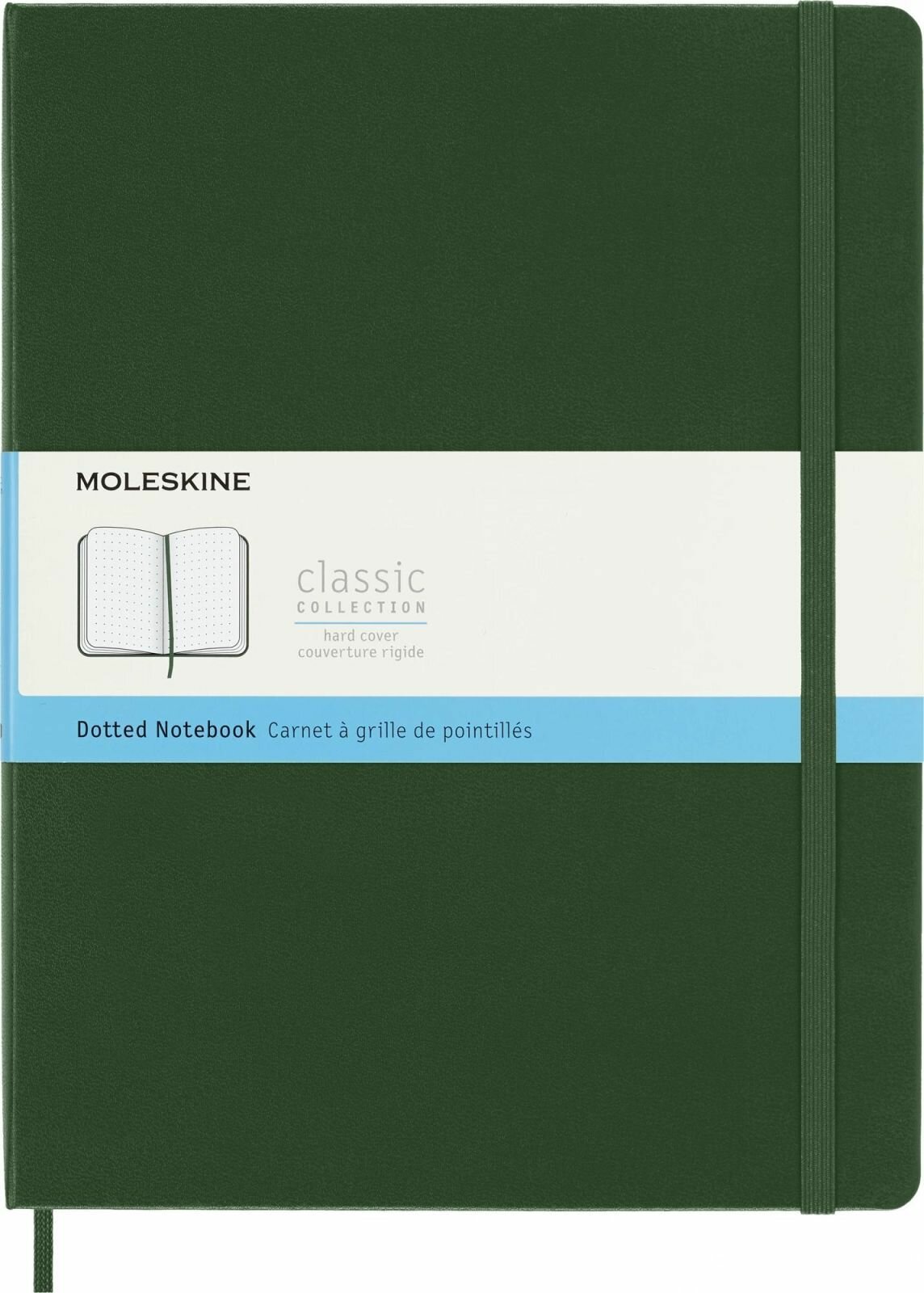 Блокнот Moleskine Classic хLarge 190х250 мм, 192 стр, пунктир твердая обложка зеленая (QP093K15)