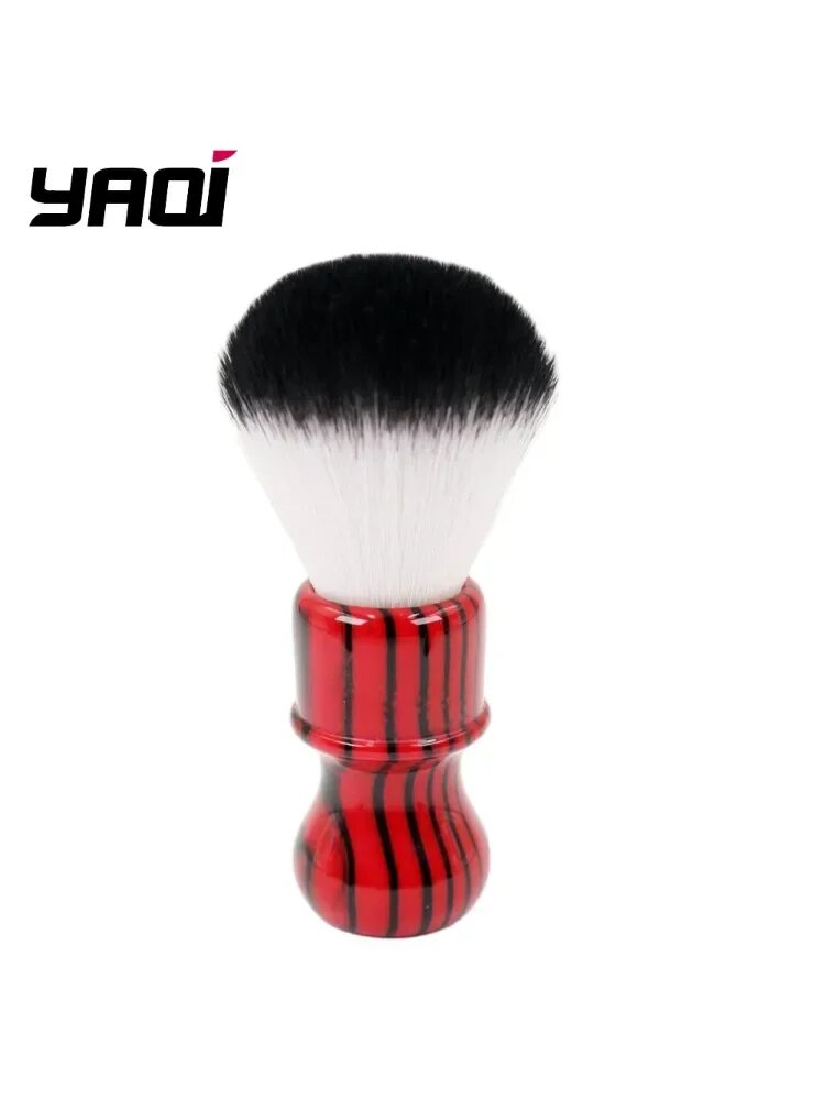 Кисть для бритья Yaqi Evil Zebra 26 мм, синтетический ворс, черная и красная ручка
