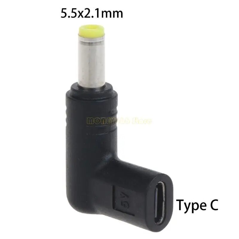 USB C на 5.5 мм x 2.1 мм адаптер 90 градусов