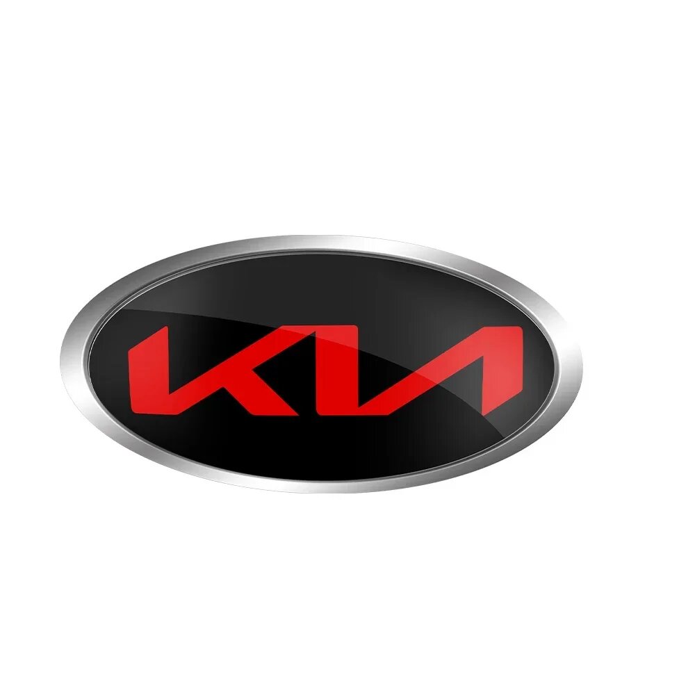 Эмблема Kia Sportage Rio 3 Soul Picanto EV6 Cerato Niro Telluride Sorento Seltos, 11.4cm x 5.7cm, silver