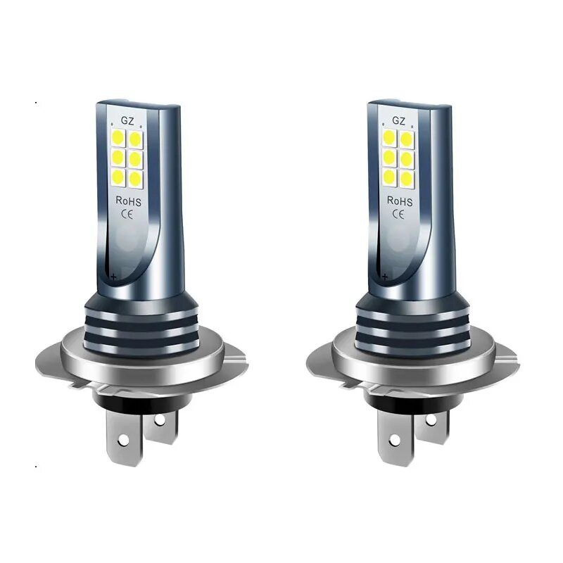 2 шт. светодиодные лампы для фар H7, 110 Вт, 6000 К, супер яркие, водонепроницаемые для автомобильных ближнего света и против.