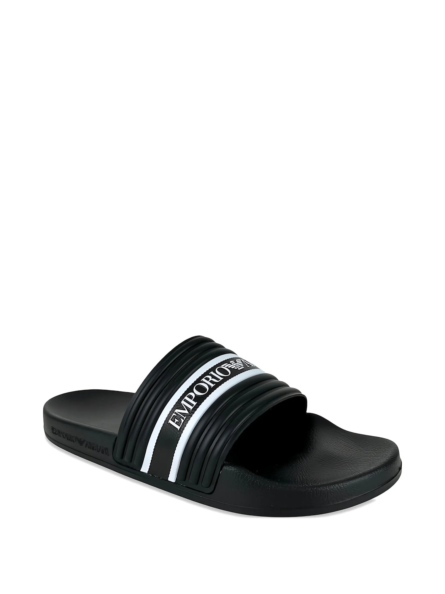 Шлёпанцы EMPORIO ARMANI Logo stripe slides, размер 7 — фото 1