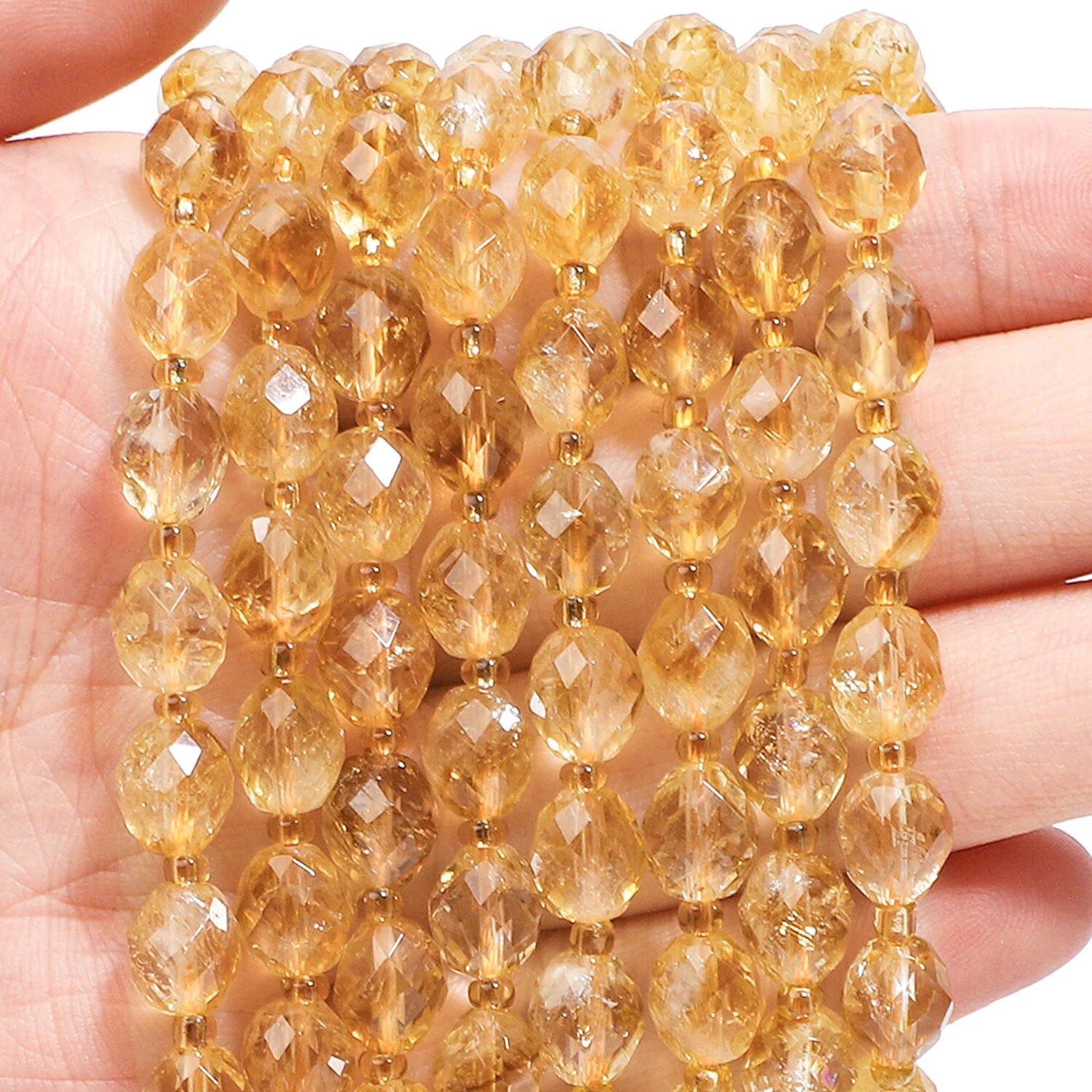 Бусины из цитрина, 8x7 мм, 15 дюймов (35-38 шт.)