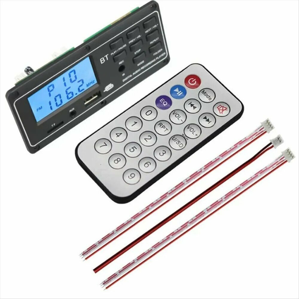 Модуль цифрового аудиоприемника Bluetooth 12 В MP3