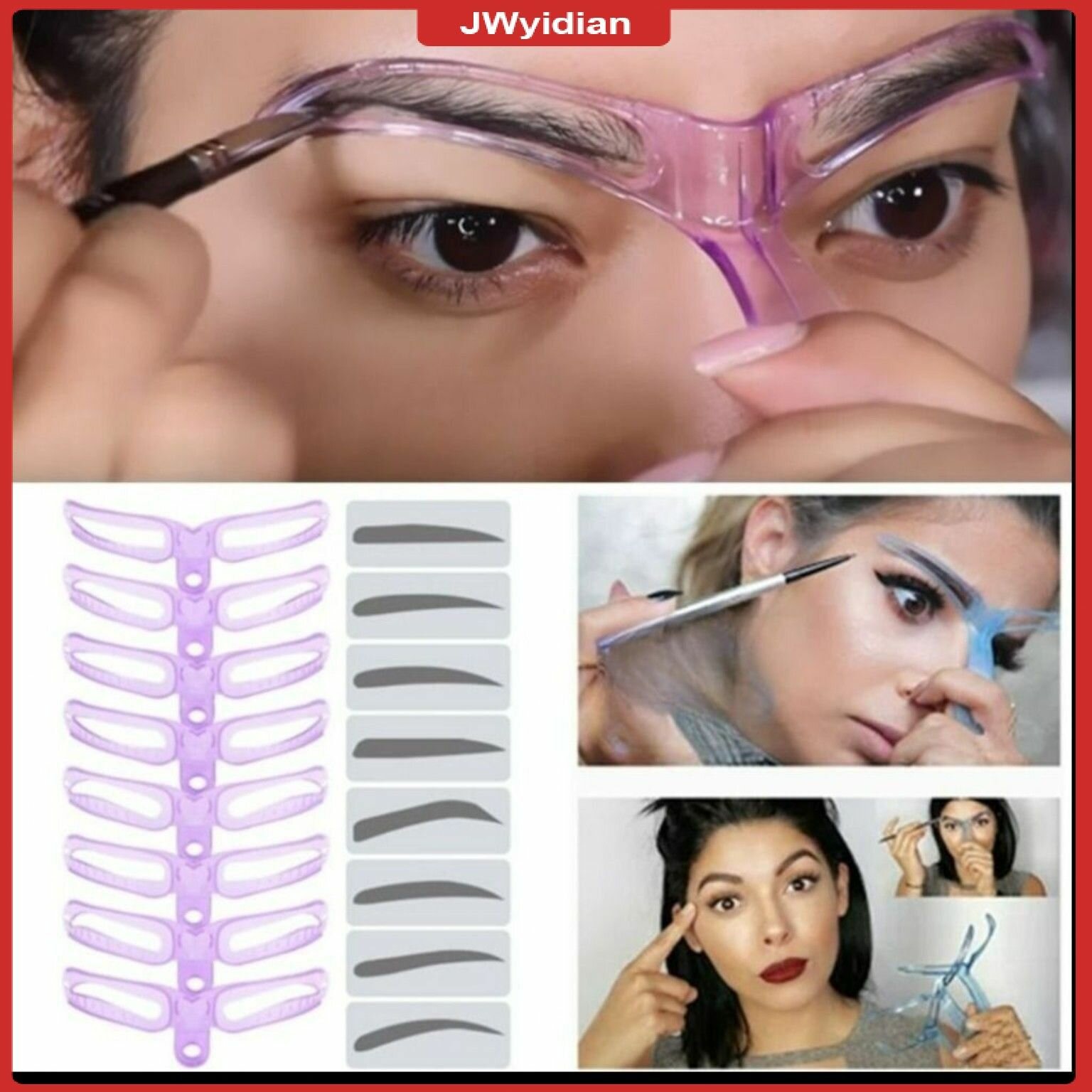 Эксклюзивный шаблон для макияжа бровей, 8 штук DIY