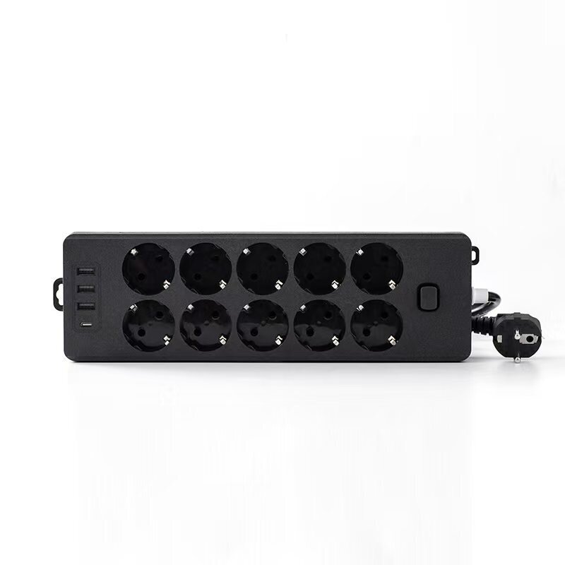 Штепсельная вилка со шнуром USB-розетка с переключателем Лента с 10 отверстиями для домашнего использования