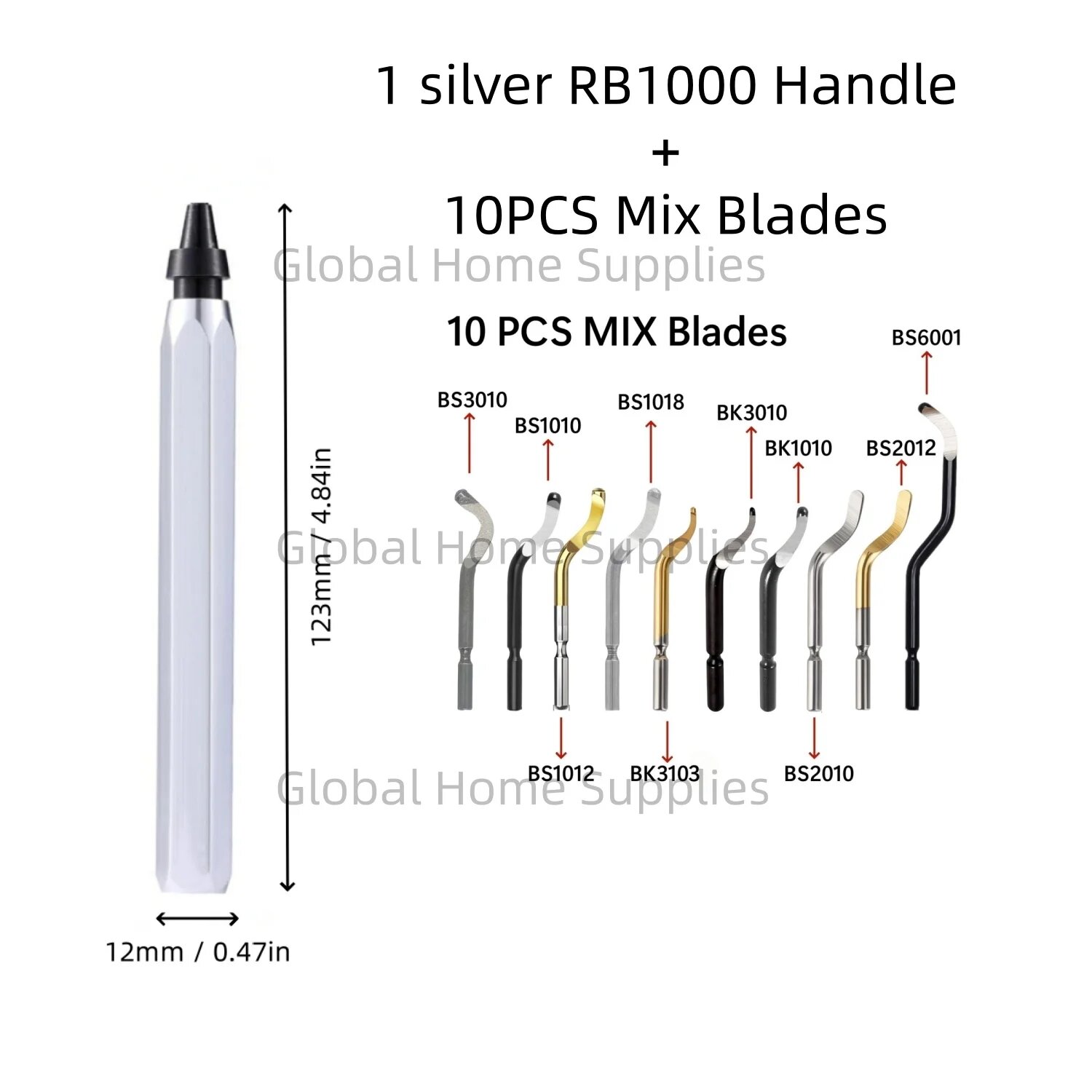 Набор инструментов для снятия заусенцев Silver RB1000 X Mix