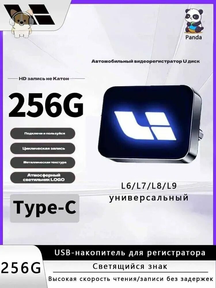 USB-флешка Type-C для видеорегистратора и авто, высокоскоростная, миниатюрная, совместима с L6 L7 L8 L9, поддержка 4K