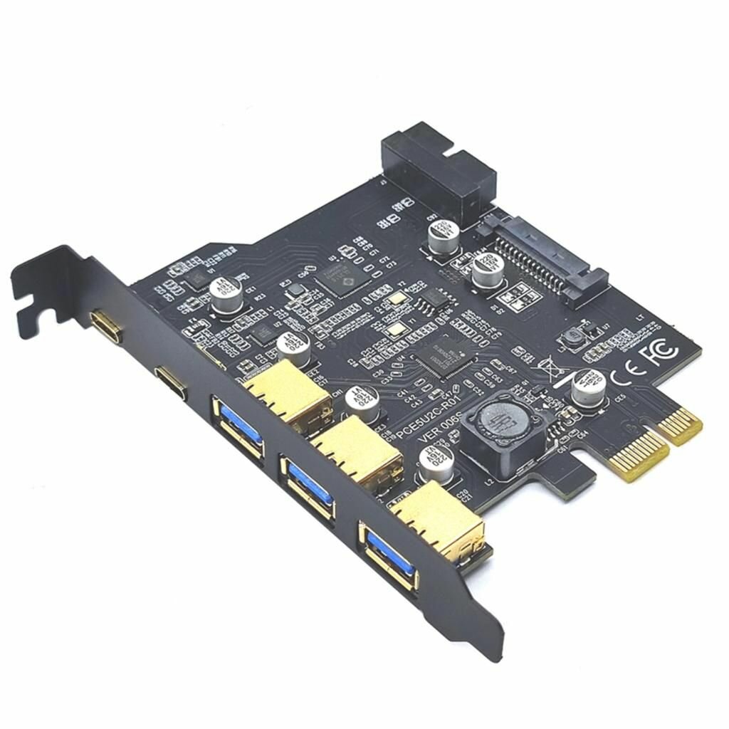 Продвинутая Type C USB 3.2 Gen1 PCIE Card - PCI-E адаптер